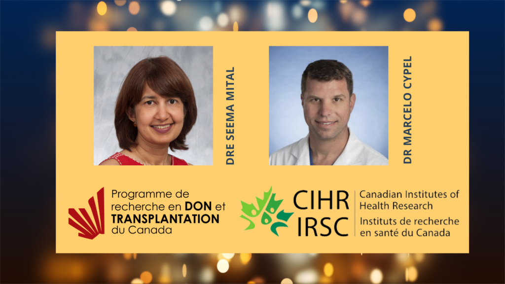 Freshly funded: Congratulations to Dr. Seema Mital and Dr. Marcelo ...