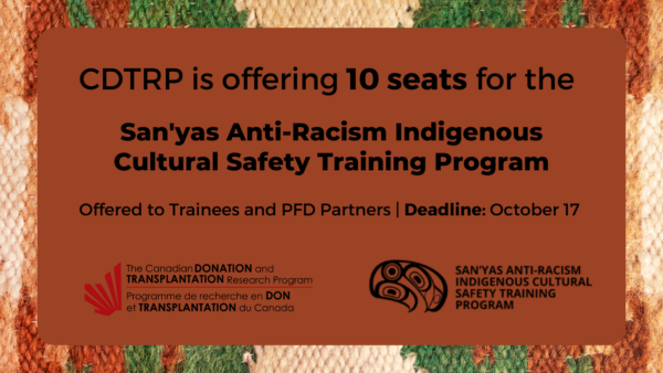 CDTRP is offering 10 pre-paid seats to the online San’yas Anti-Racism ...