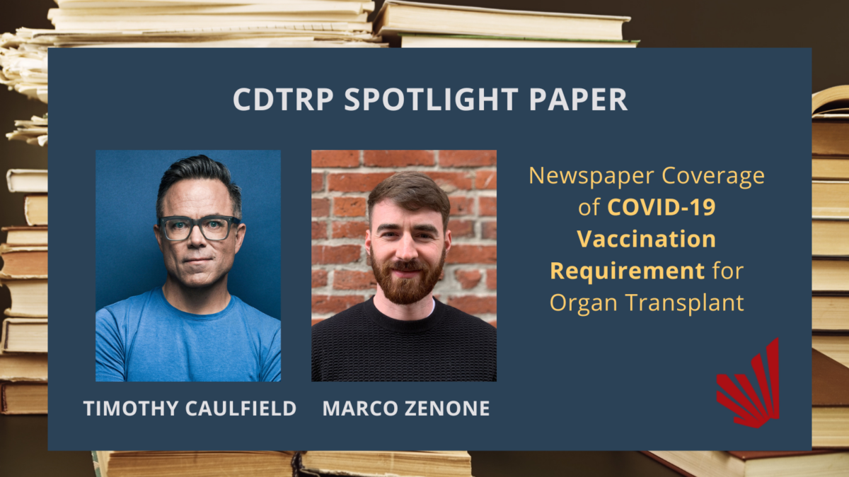 Spotlight paper in JAMA Network: Prof. Timothy Caulfield and Marco ...