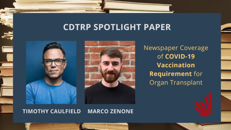 Spotlight paper in JAMA Network: Prof. Timothy Caulfield and Marco ...