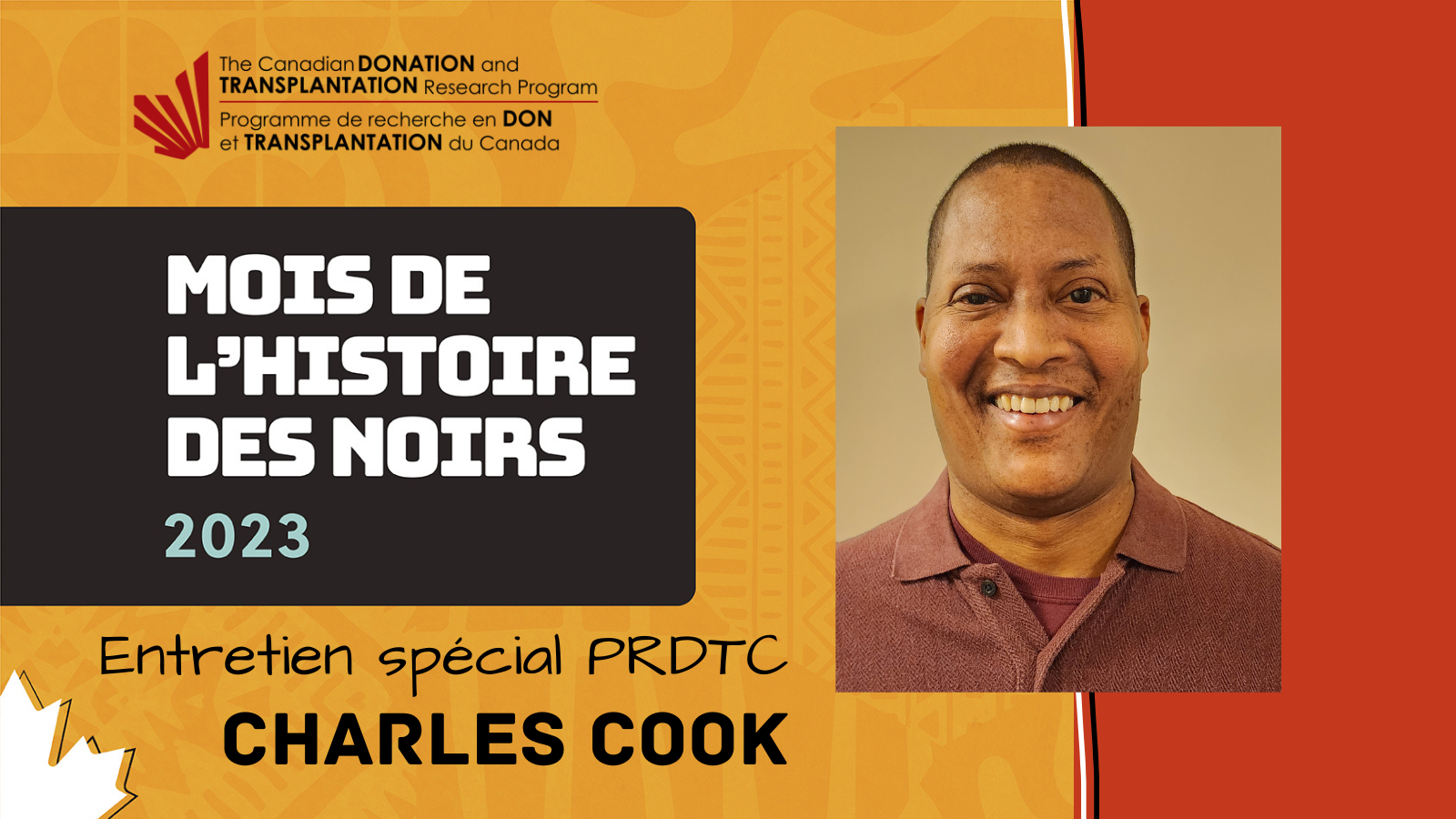 Entretien spécial du PRDTC avec Charles Cook pour le Mois de l’histoire ...