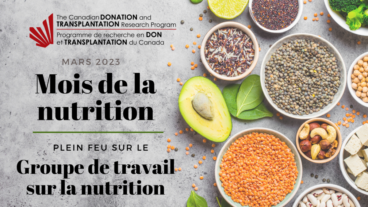 Mois de la nutrition 2023 : Plein feu sur le Groupe de travail sur la ...