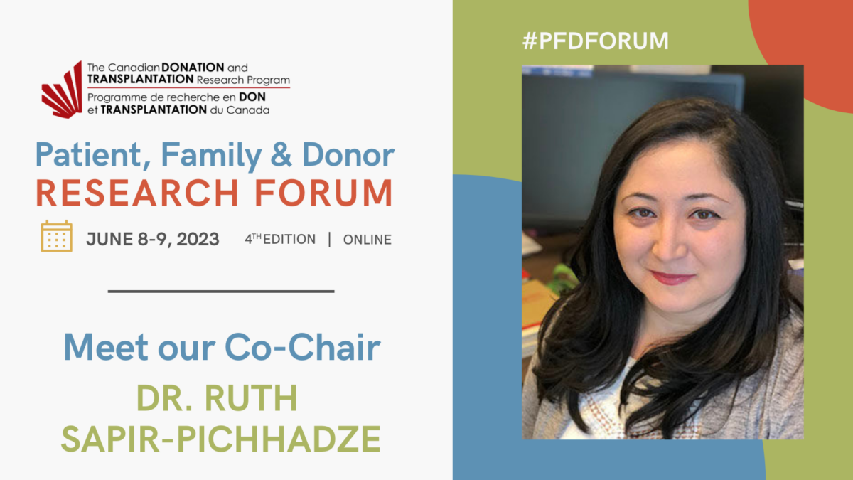 CDTRP 2023 Patient, Family and Donor Research Forum – Meet our Co-Chair: Dr. Ruth Sapir ...