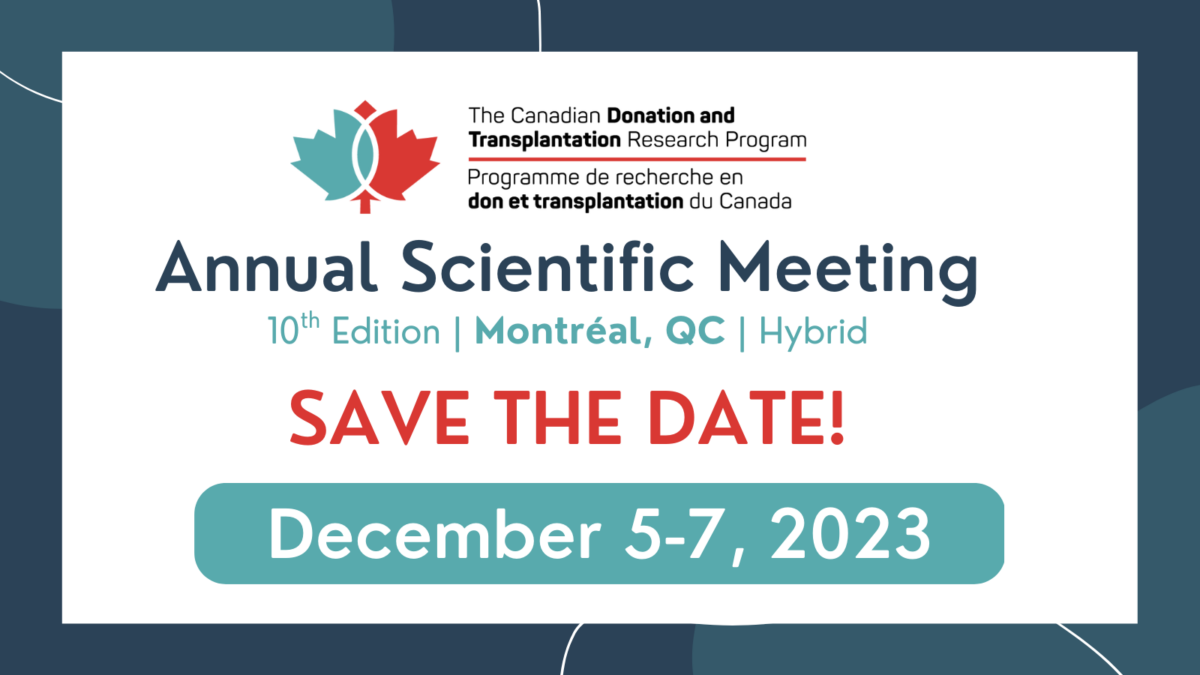 CDTRP 10th Annual Scientific Meeting – Save the date! – Canadian ...