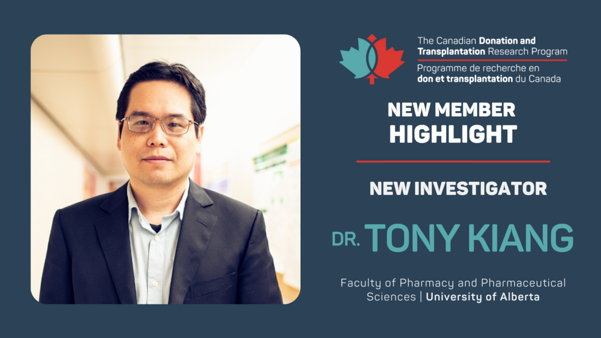 New Member Profile: Dr. Tony Kiang, residency and clinical ...