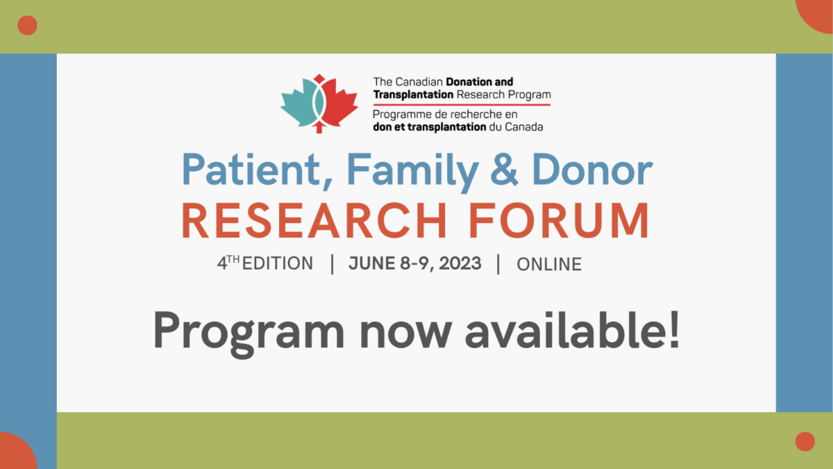 CDTRP 2023 Patient, Family and Donor Research Forum – Program now ...