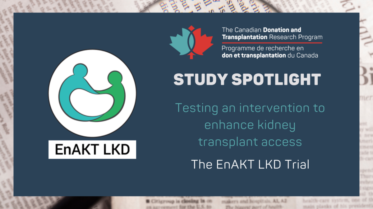 Study Spotlight: Testing an intervention to enhance kidney transplant ...