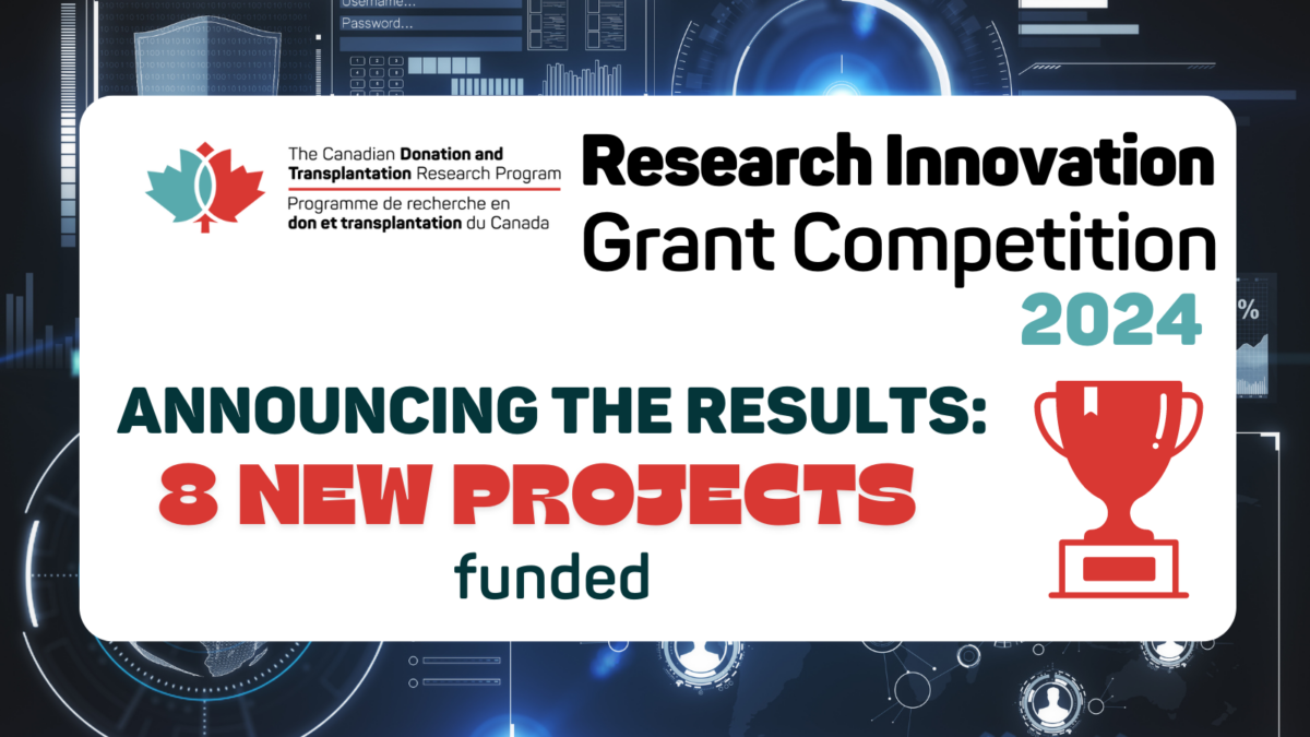 Announcing the results of the 2024 CDTRP Research Innovation Grant ...